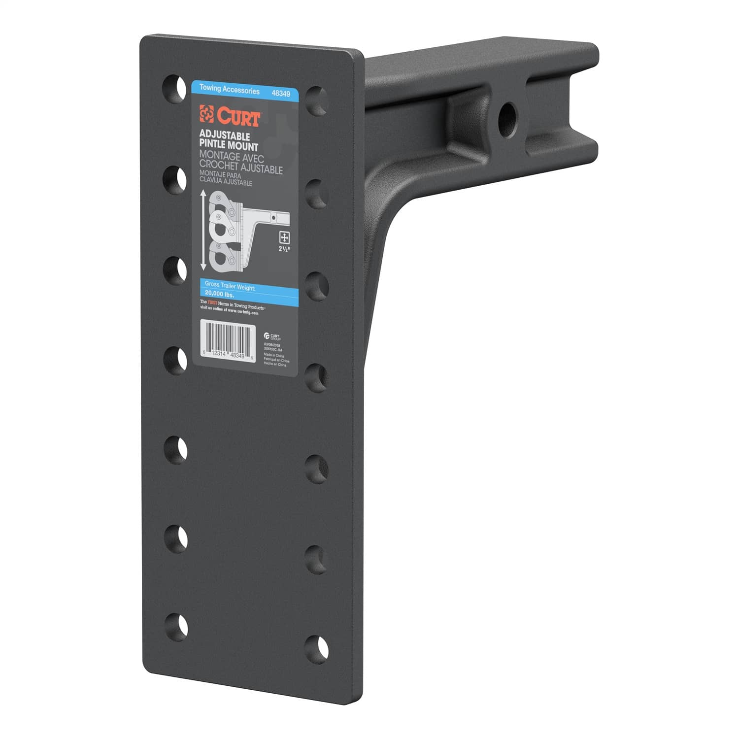 CURT 48349 - ADJUSTABLE PINTLE HOOK