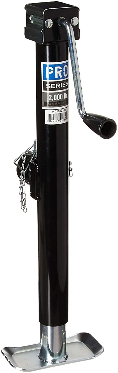 Pro Series 1401080303 - Pro Series Round, Pipe-Mount Swivel Jack w/ Fo